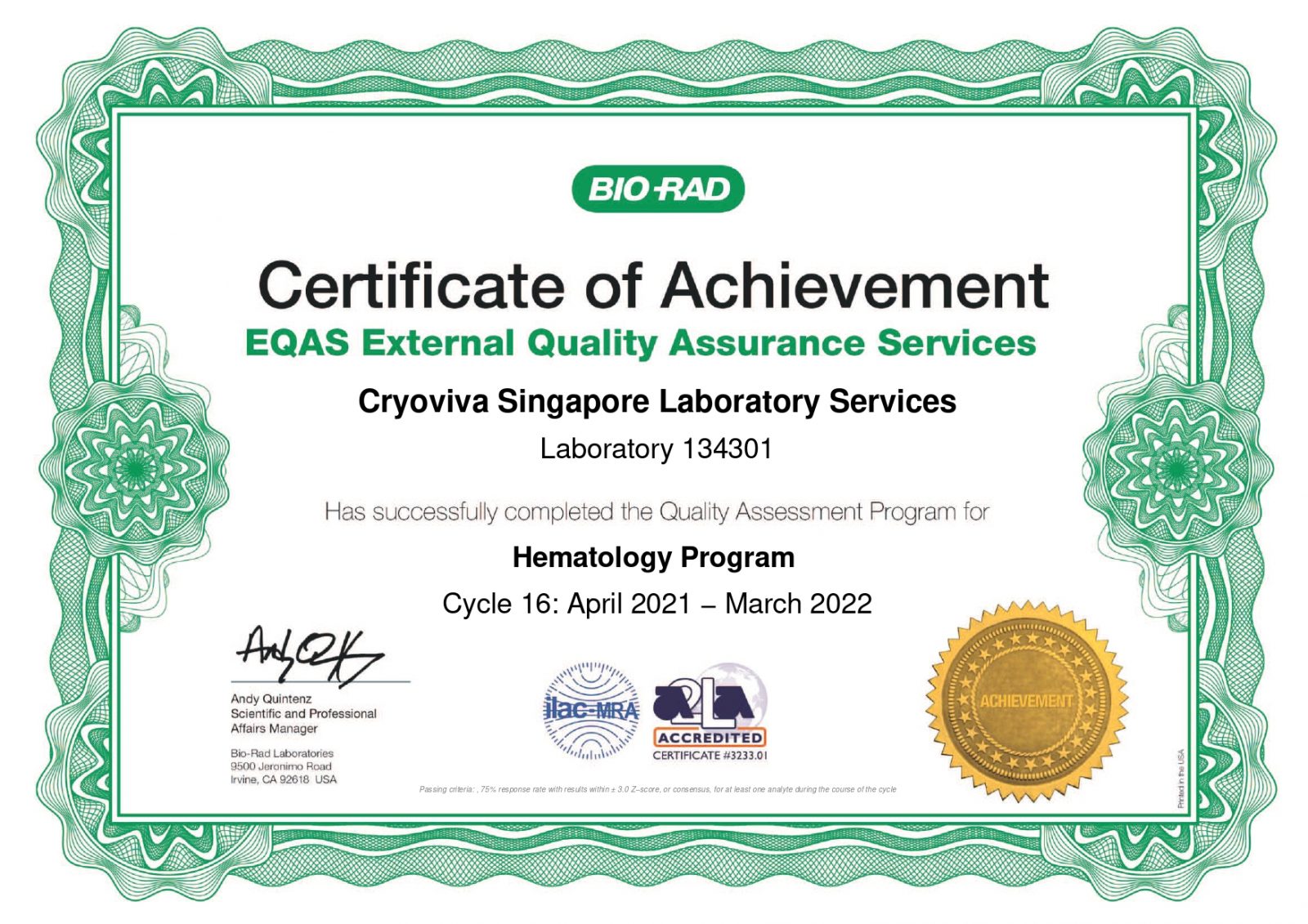 9-Certificate-of-Achievement-BIORAD-EQAS-2021-2022_page-0001 | Cryoviva ...